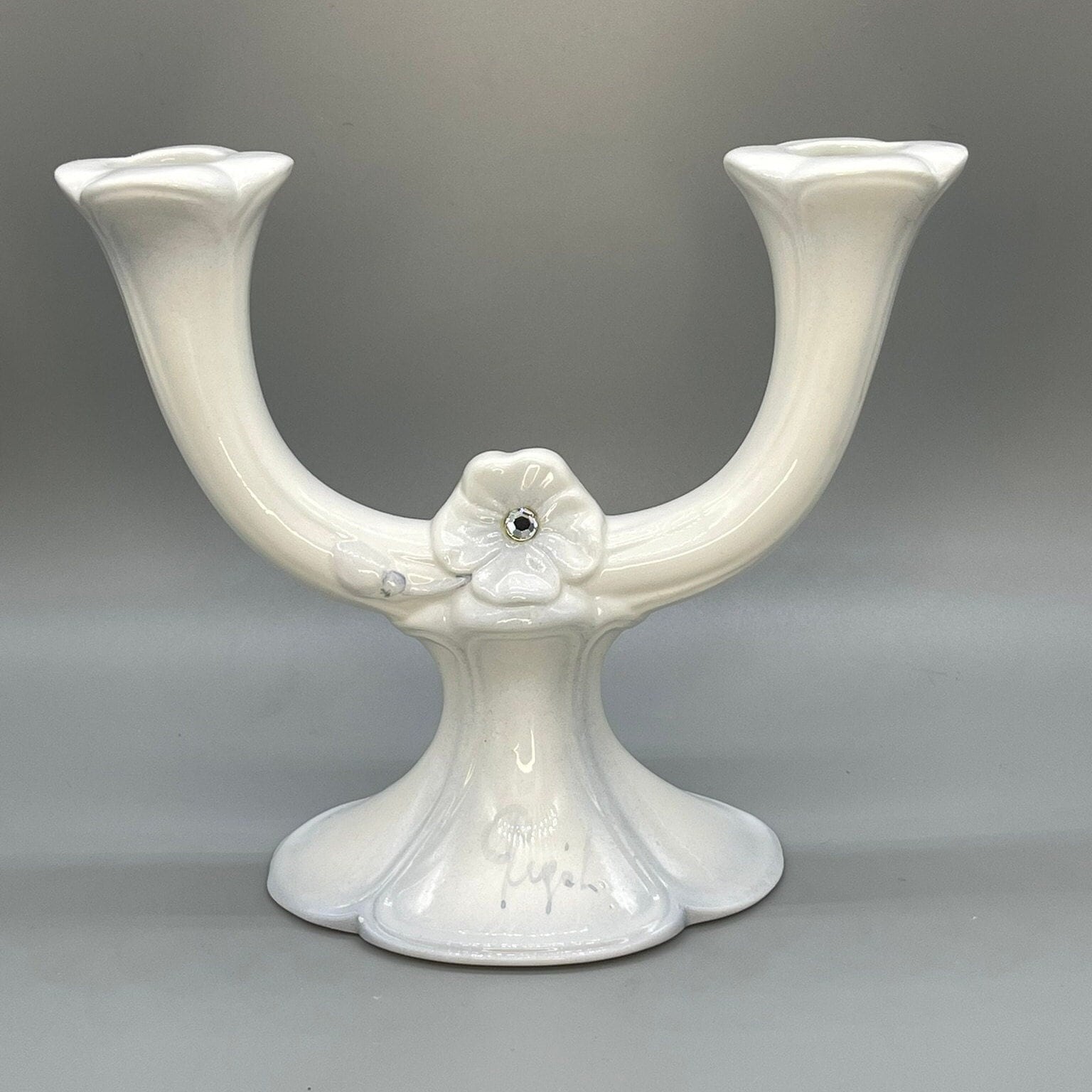 Italian Vintage Porcelain Candle Holder for 2 Candles by F.F. Pigato ...