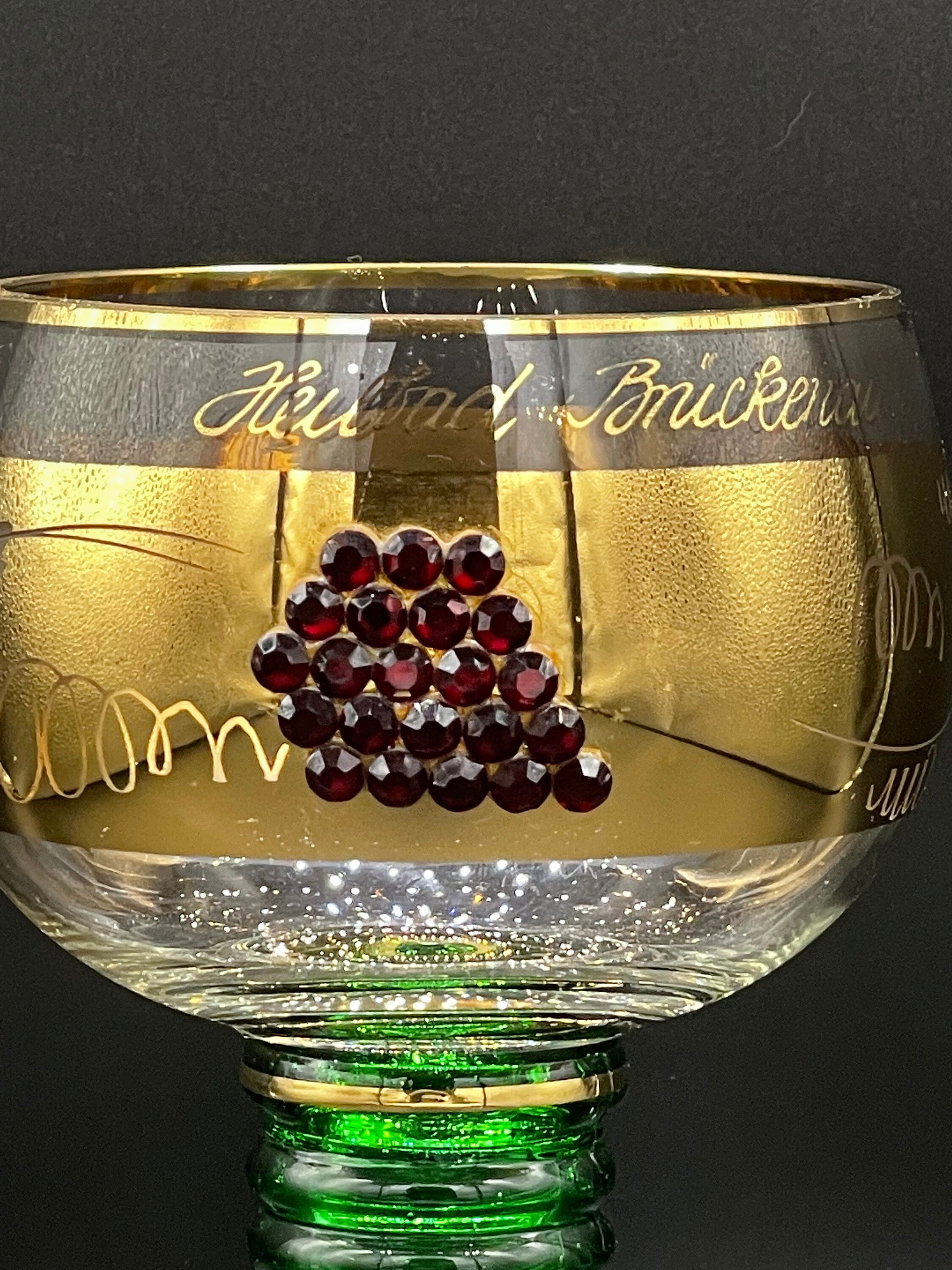 Rare Vintage Jeweled Stemware German Crystal Goblets Romer - Etsy