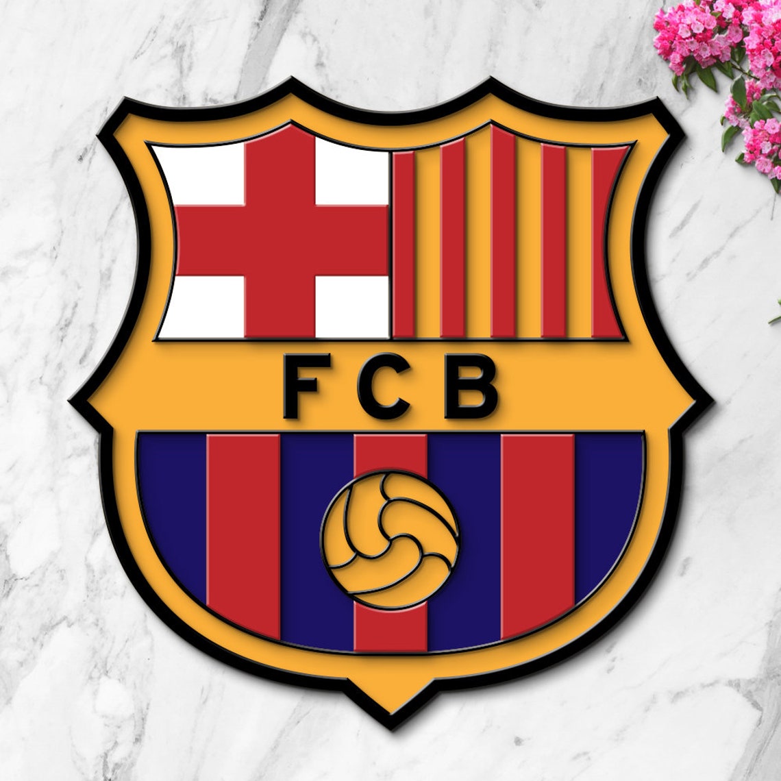 FC BARCELONA 3D Crest - Etsy