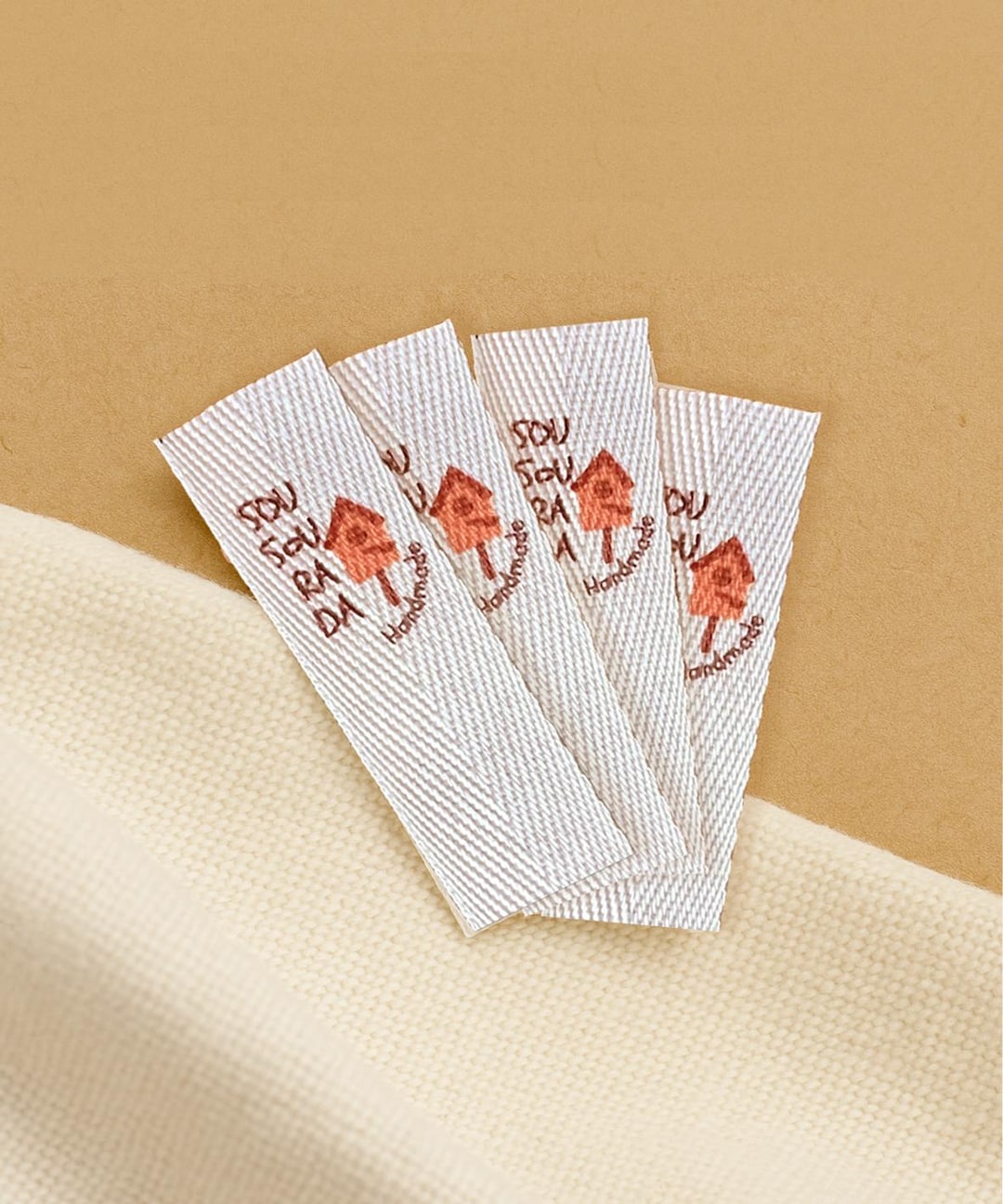 Custom Cotton Clothing Labels: Woven Logo Tags, Sew-in Branding - Etsy