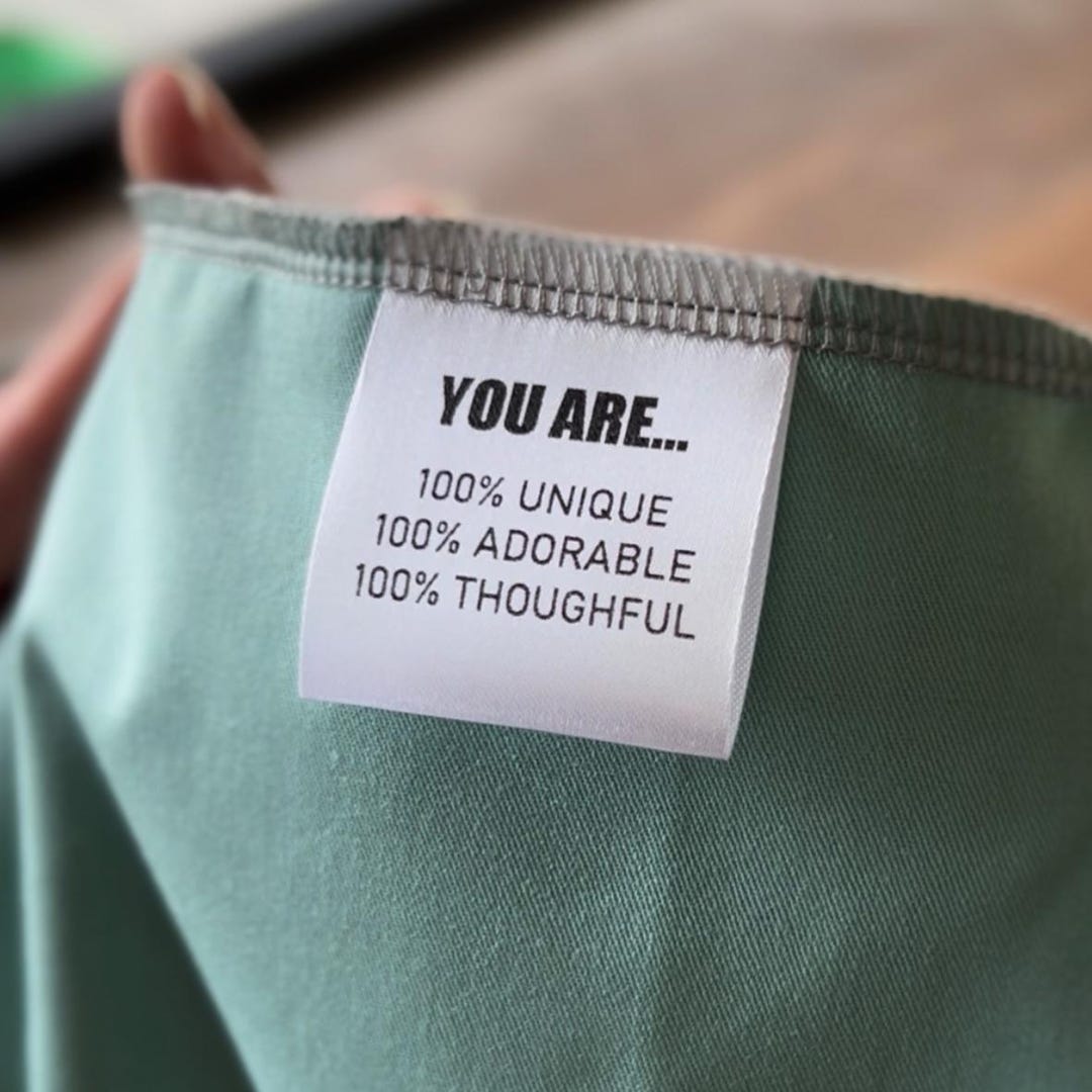 Custom Satin Clothing Labels: Logo Printed, Washable Fabric Tags - Etsy