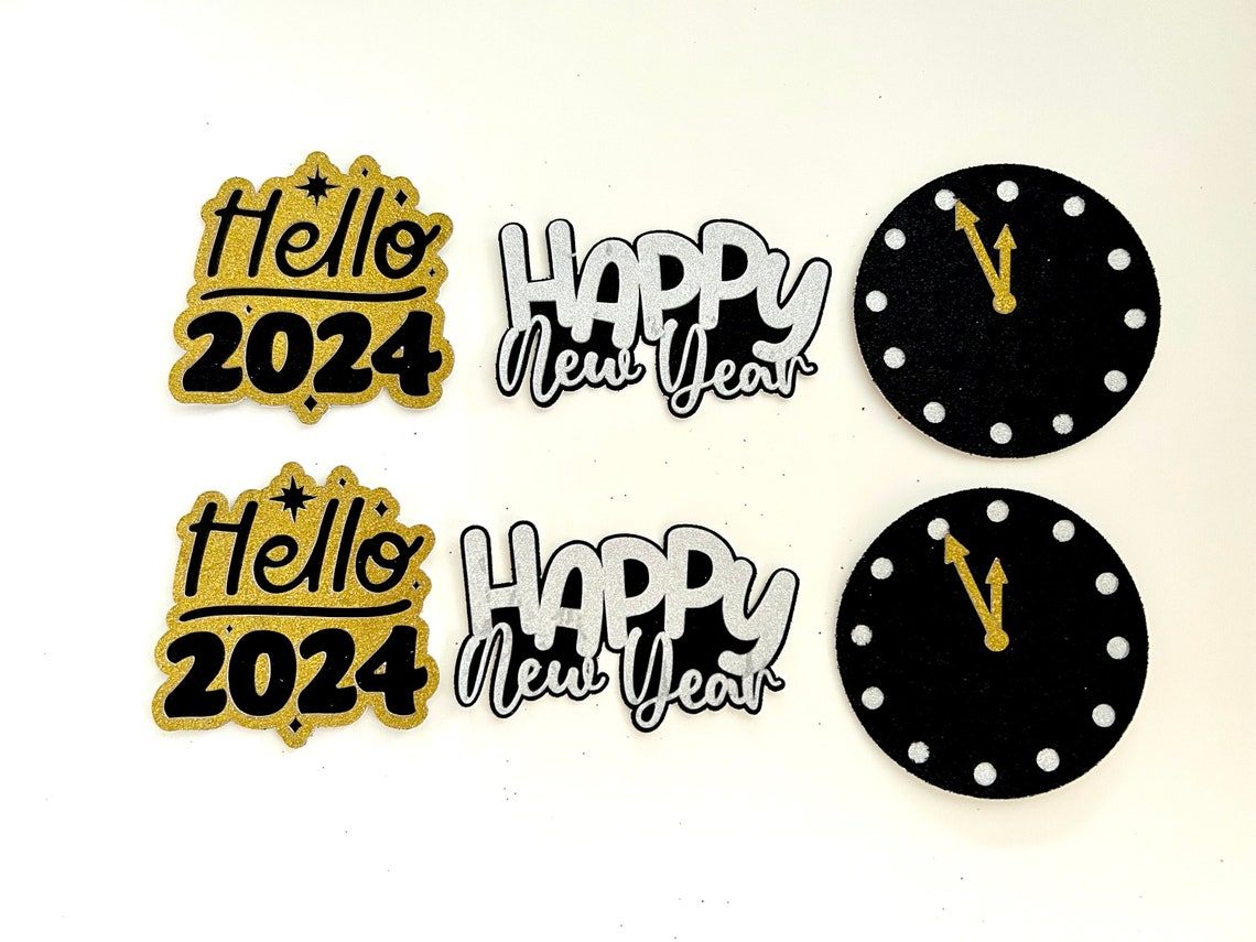 New Years Eve 2025 Cupcake Toppers, Happy New Year Cupcake Toppers, New ...