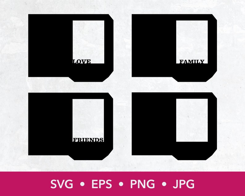 Instax Mini Photo Frame Sleeve Plotter File Cutting Plotter Vector SVG ...