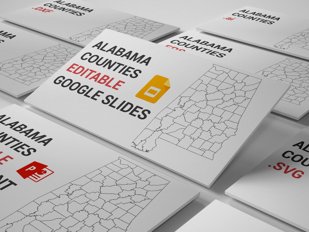 Alabama Counties Map Google Slides - ULTIMATE FILE PACK - Etsy