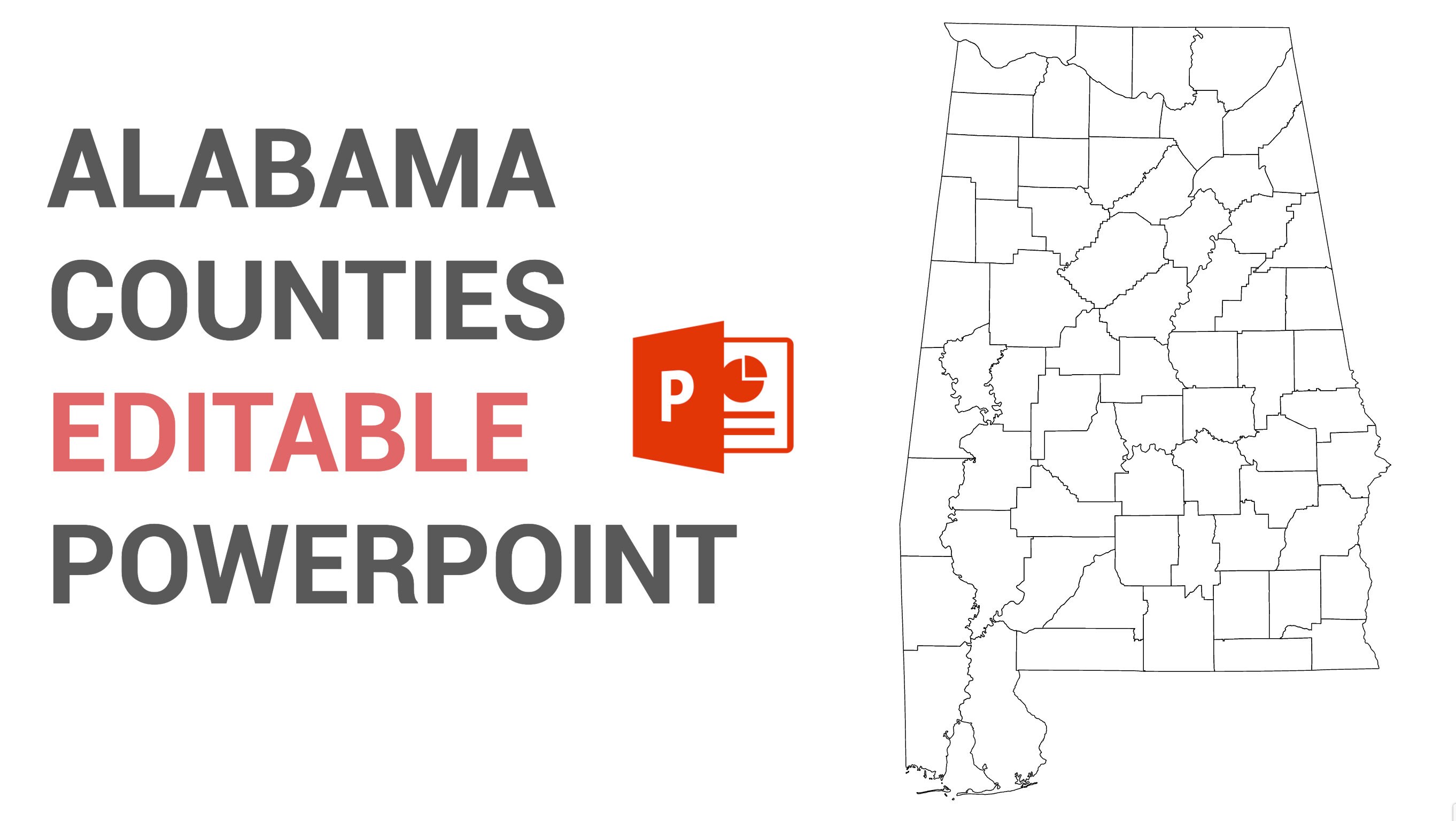 Alabama Counties Map Google Slides - ULTIMATE FILE PACK - Etsy