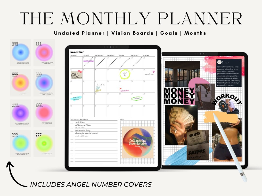 Ultimate Digital Monthly Planner for Goal Achievement Plan, Track ...