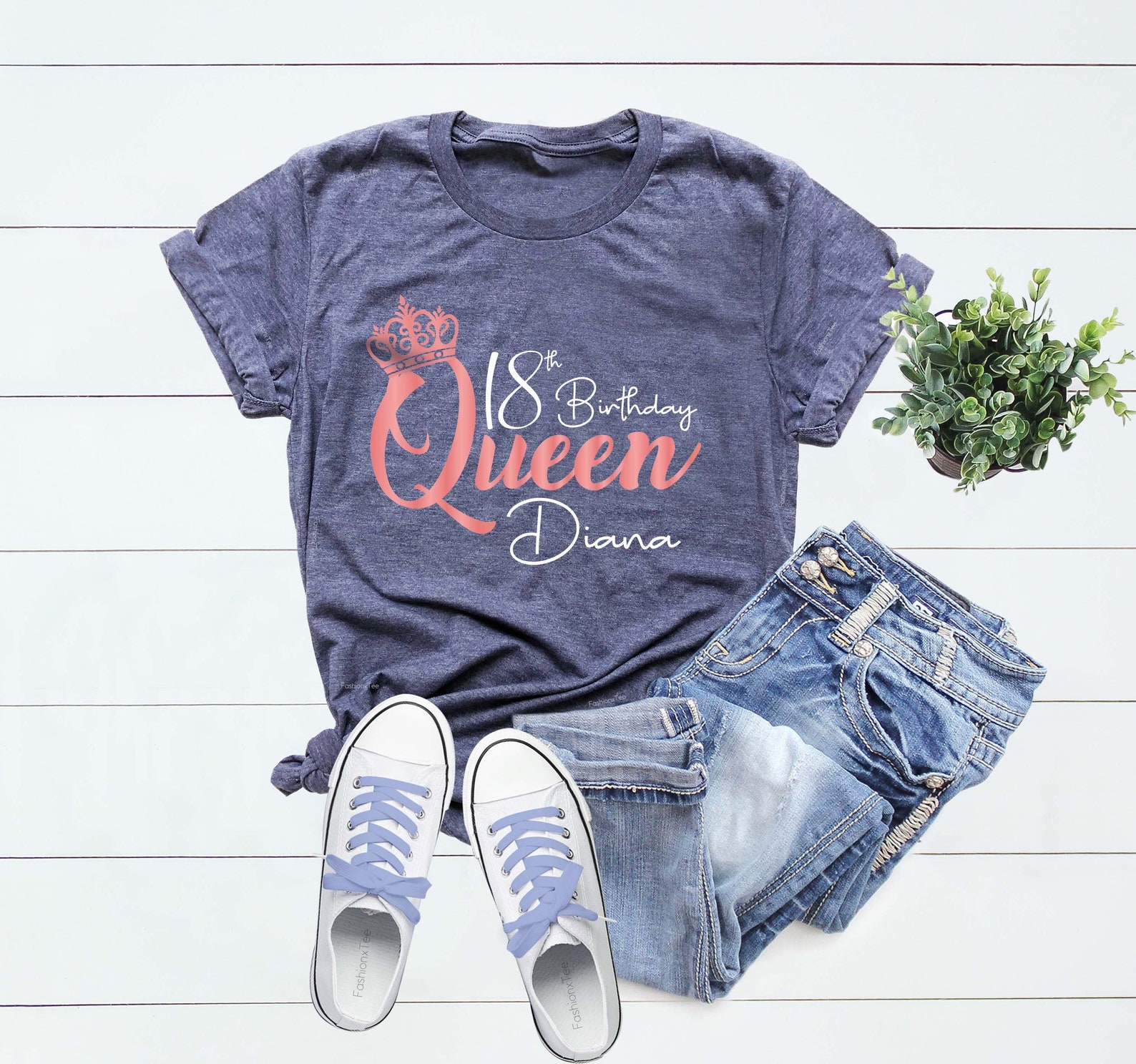 Custom Name 18th Birthday Shirt, 18th Birthday Gifts for Girls, 18th ...