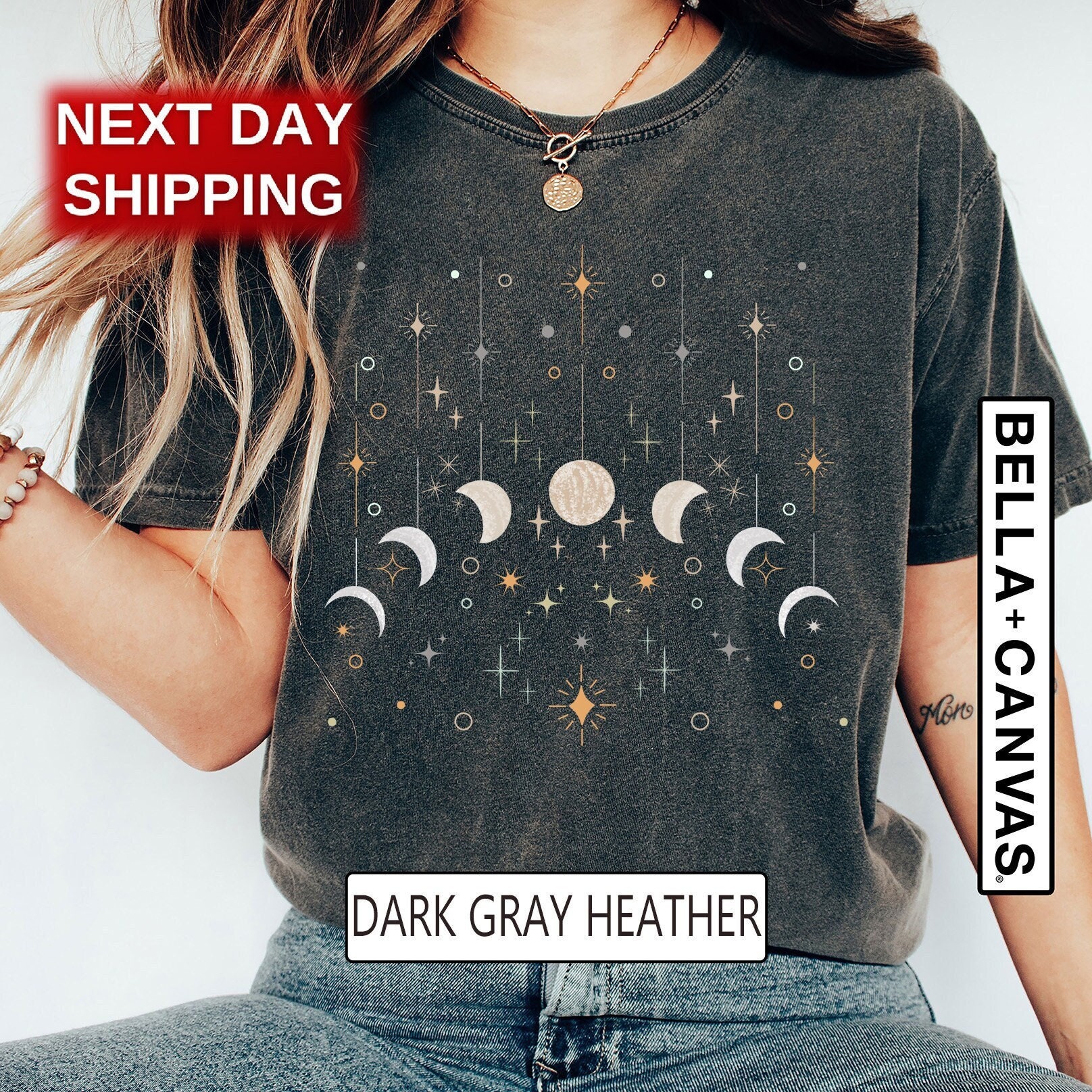 Celestial Shirt, Moon T-shirts, Moon Graphic T-shirt, Moon Phase ...