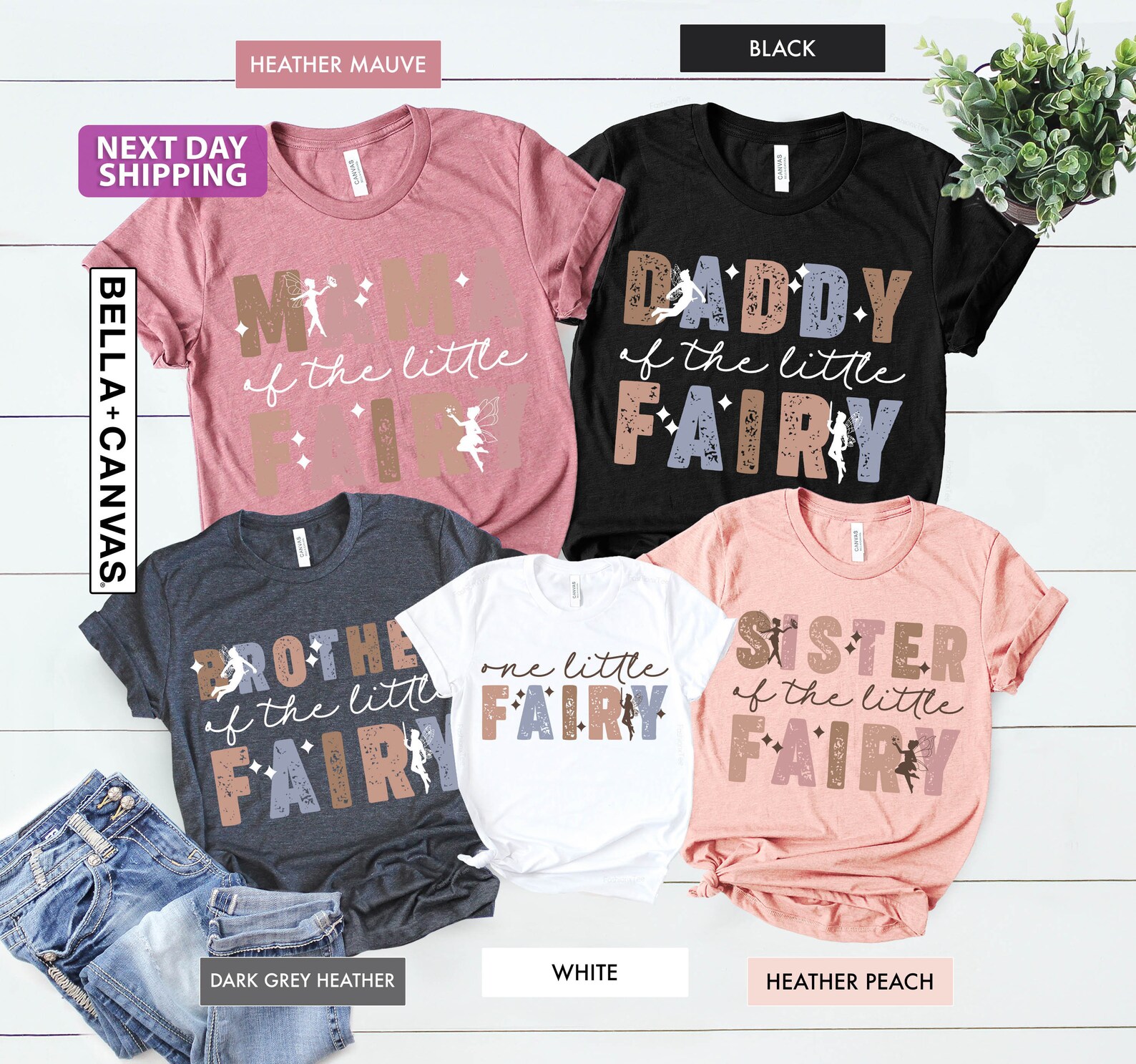 Fairy Birthday Family Matching Shirts, Fairy 1st Birthday T-shirts ...