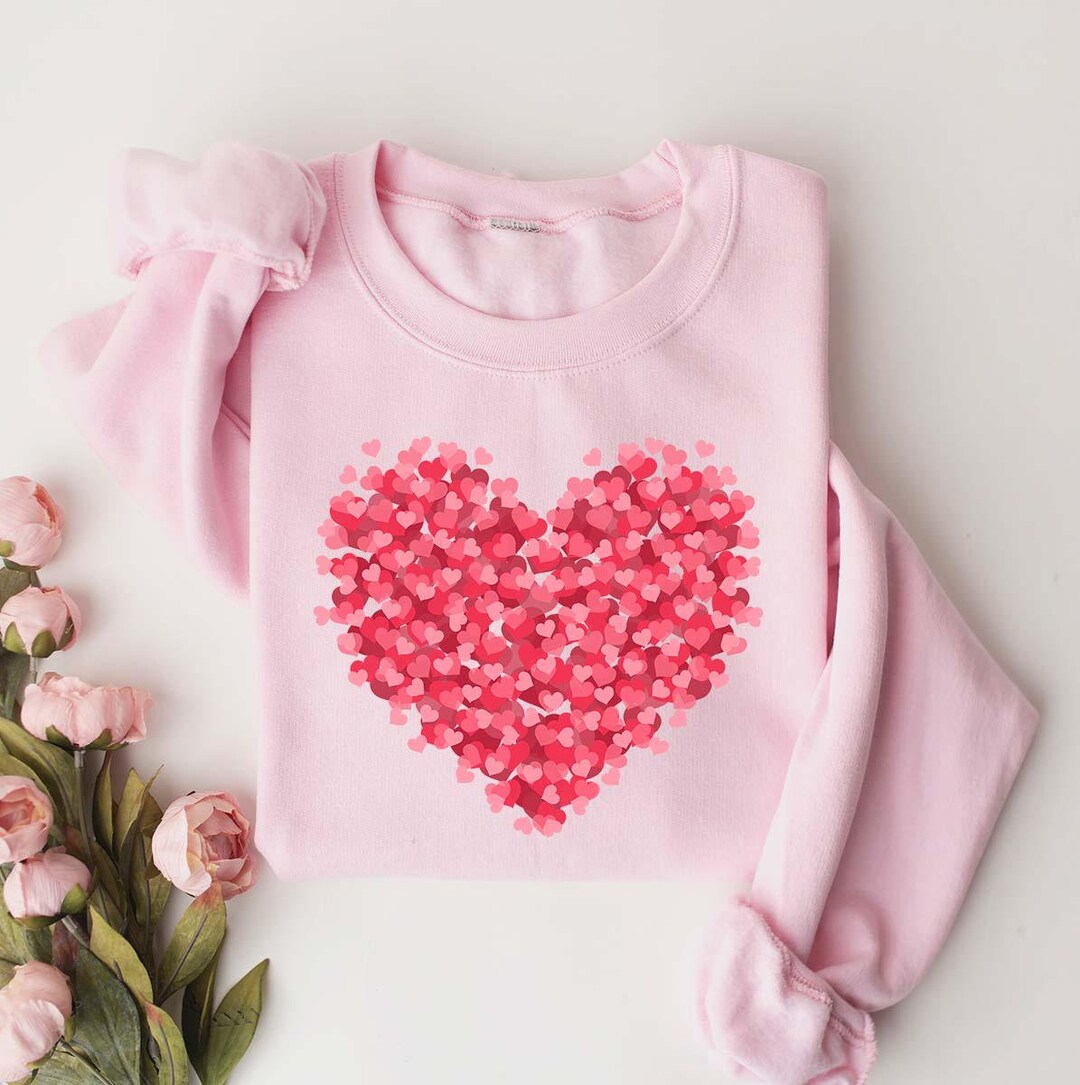 Double Heart Sweatshirt, Love Shirt, Heart Sweatshirt, Teacher Gift ...