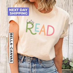 Let's Read Shirt, Read Shirt, Book Shirt, Reading Shirt, Book Lover ...
