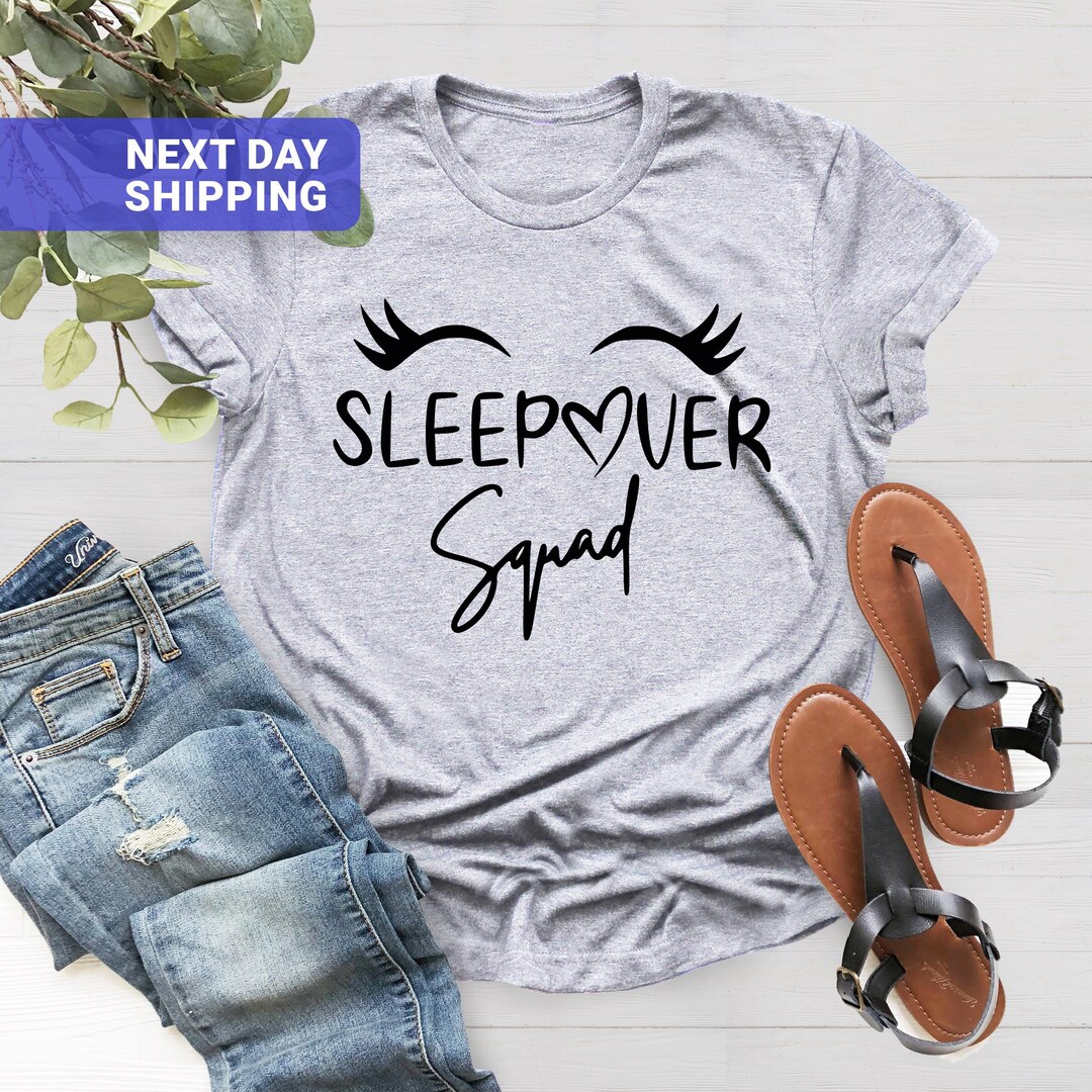 Sleepover Squad Shirts, Sleepover Shirts, Slumber Party Shirts, Teen ...