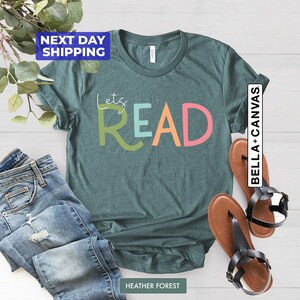 Let's Read Shirt, Read Shirt, Book Shirt, Reading Shirt, Book Lover ...