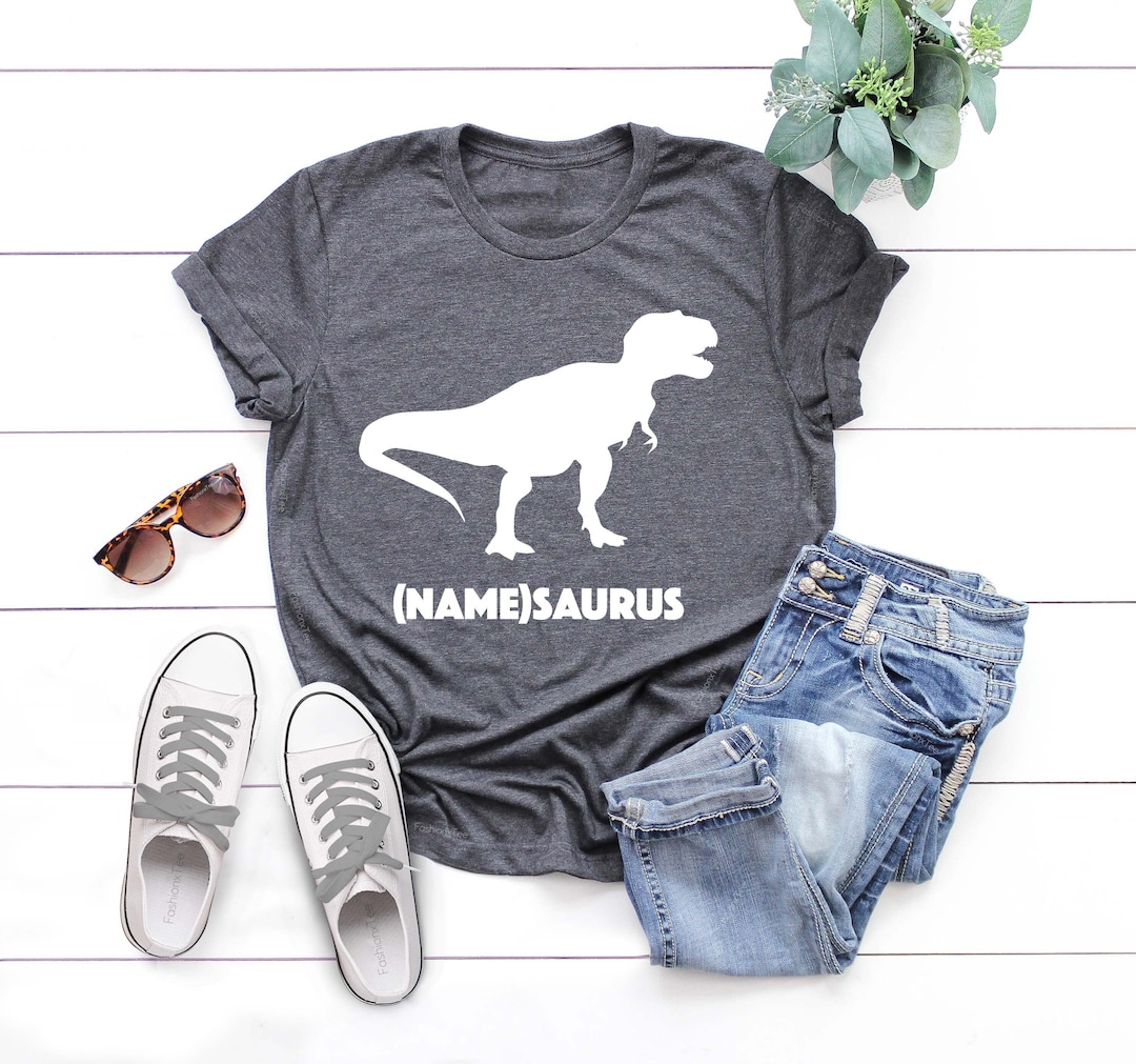 Custom Dinosaurus Shirt, Custom Name Shirt, Funny Dad Tee, Custom ...