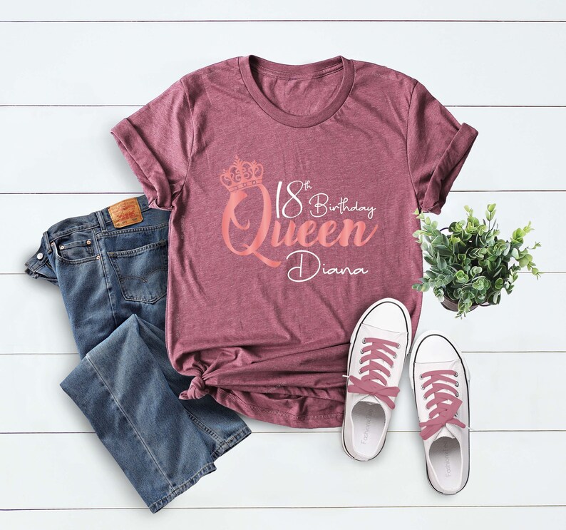 Custom Name 18th Birthday Shirt, 18th Birthday Gifts for Girls, 18th ...