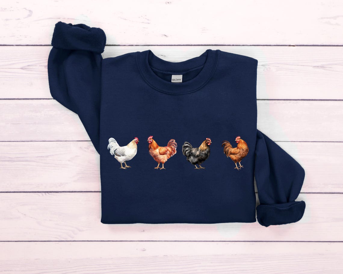 Chicken Sweatshirt, Animal Lover Gift, Gift for Chicken Lover, Animal ...