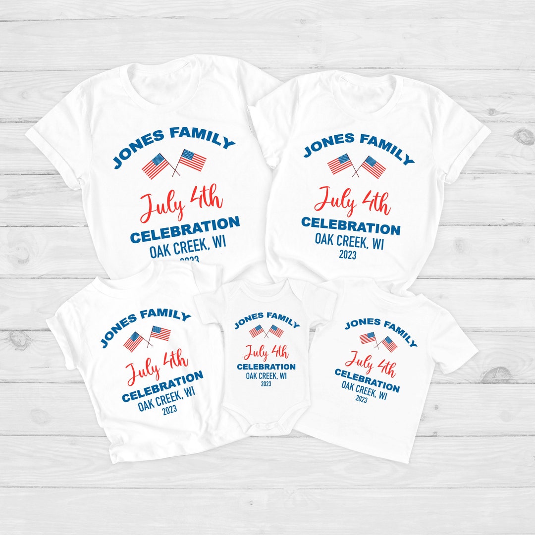 Custom Family July 4th Celebration Shirt, Personalized Fourth of July ...