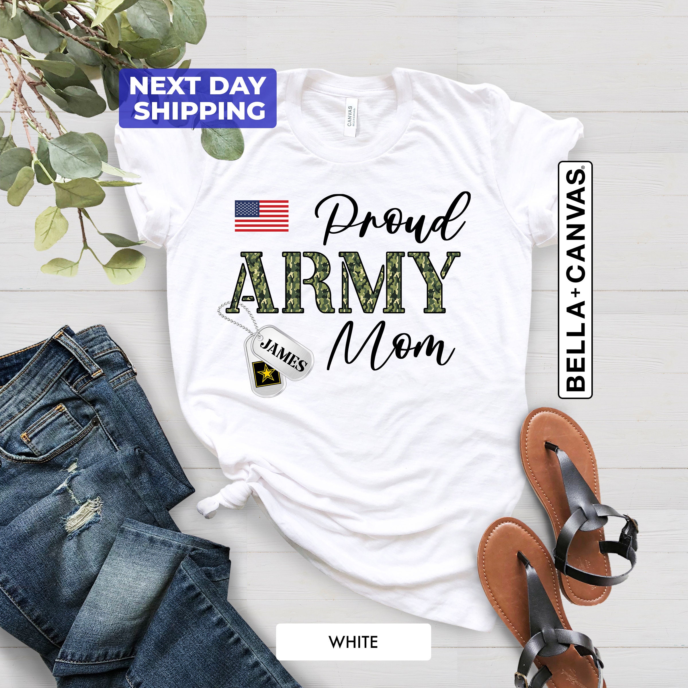 Custom Proud Army Mom Shirt, Personalized Army Mom Shirt, Soldier Mom T ...