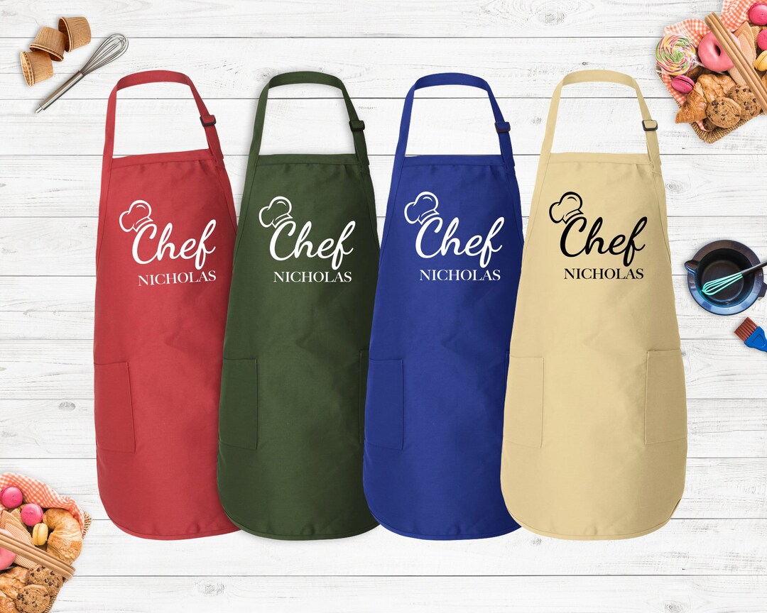 Customized Apron, Chef Printed Apron, Printed Apron, Printed Kitchen ...