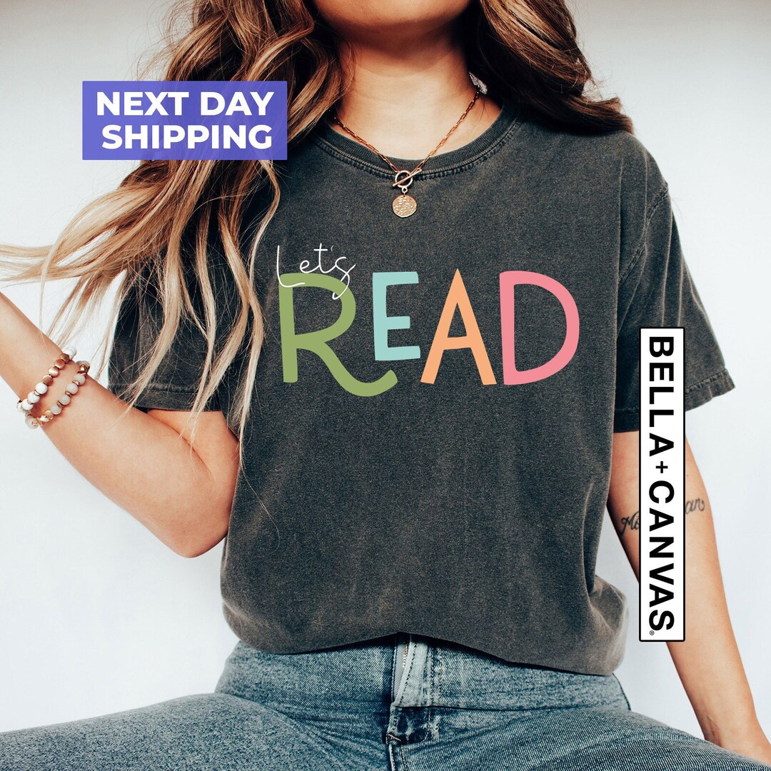 Let's Read Shirt, Read Shirt, Book Shirt, Reading Shirt, Book Lover ...