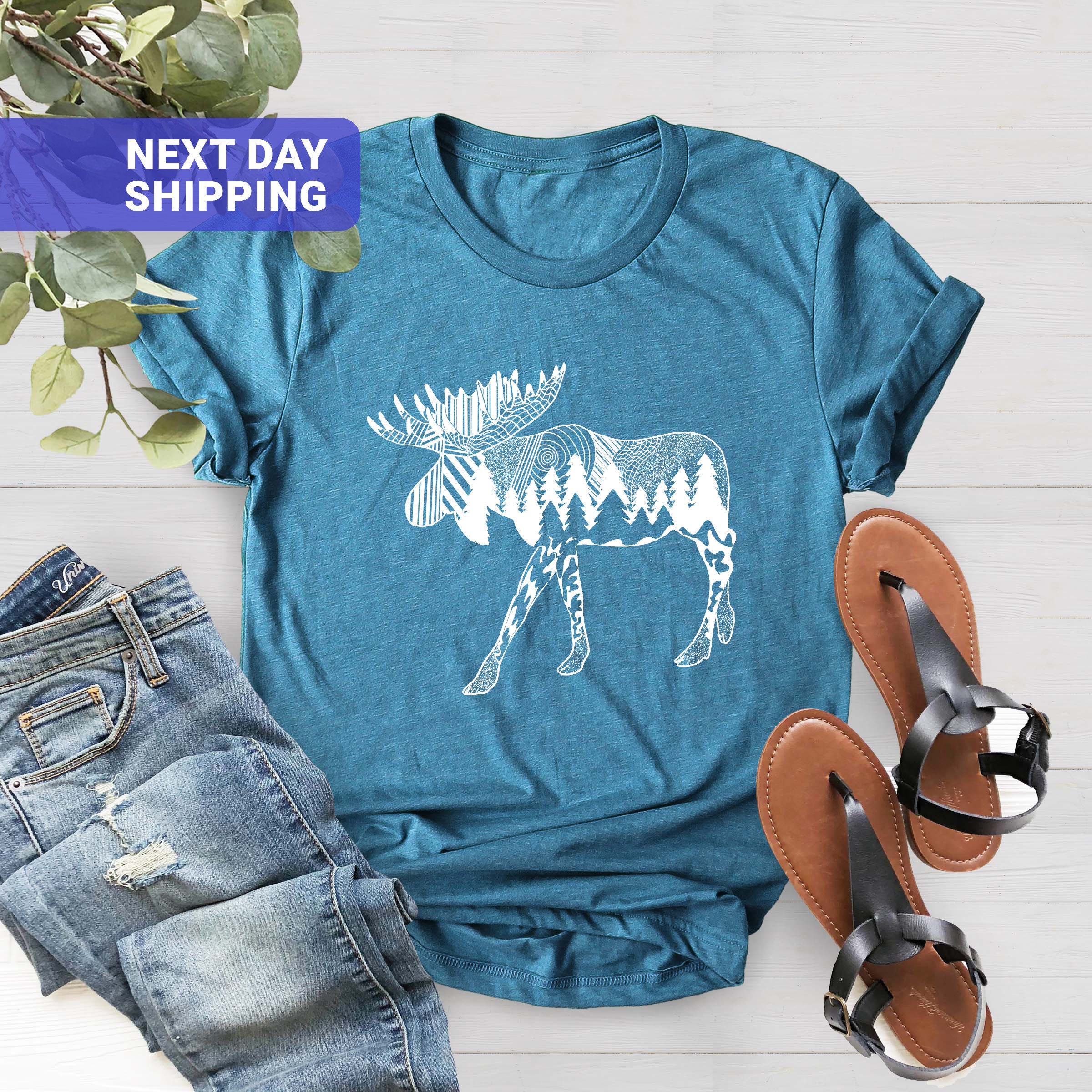 Nature Moose Shirt Moose Shirts Moose Lover Gift Mountain - Etsy