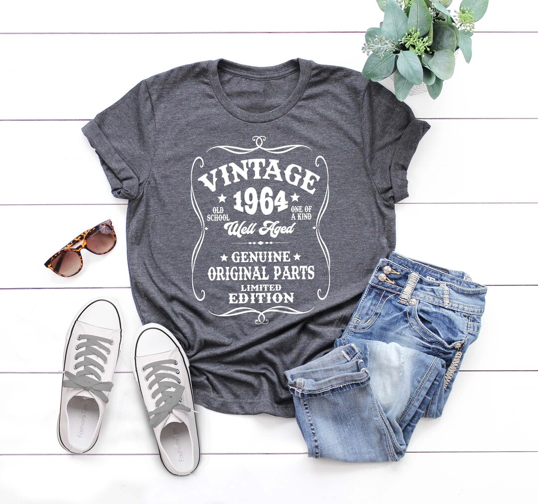 1964 Vintage Shirt, 1964 Well Aged Shirt, 62nd Birthday Shirt, 62nd ...