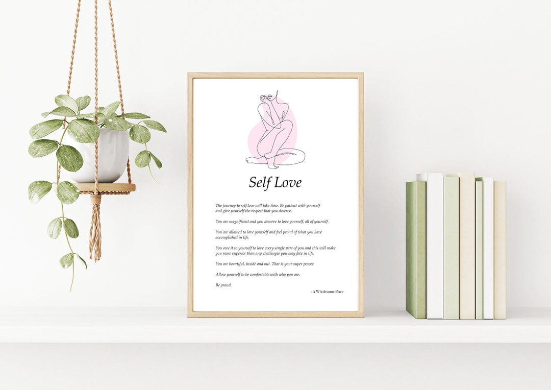 Self Love Print Affirmation Print Wall Decor Inspiration - Etsy