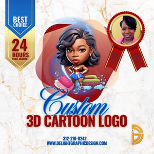 3D Custom Cartoon Logo Illustrationpersonalized Professional Label ...