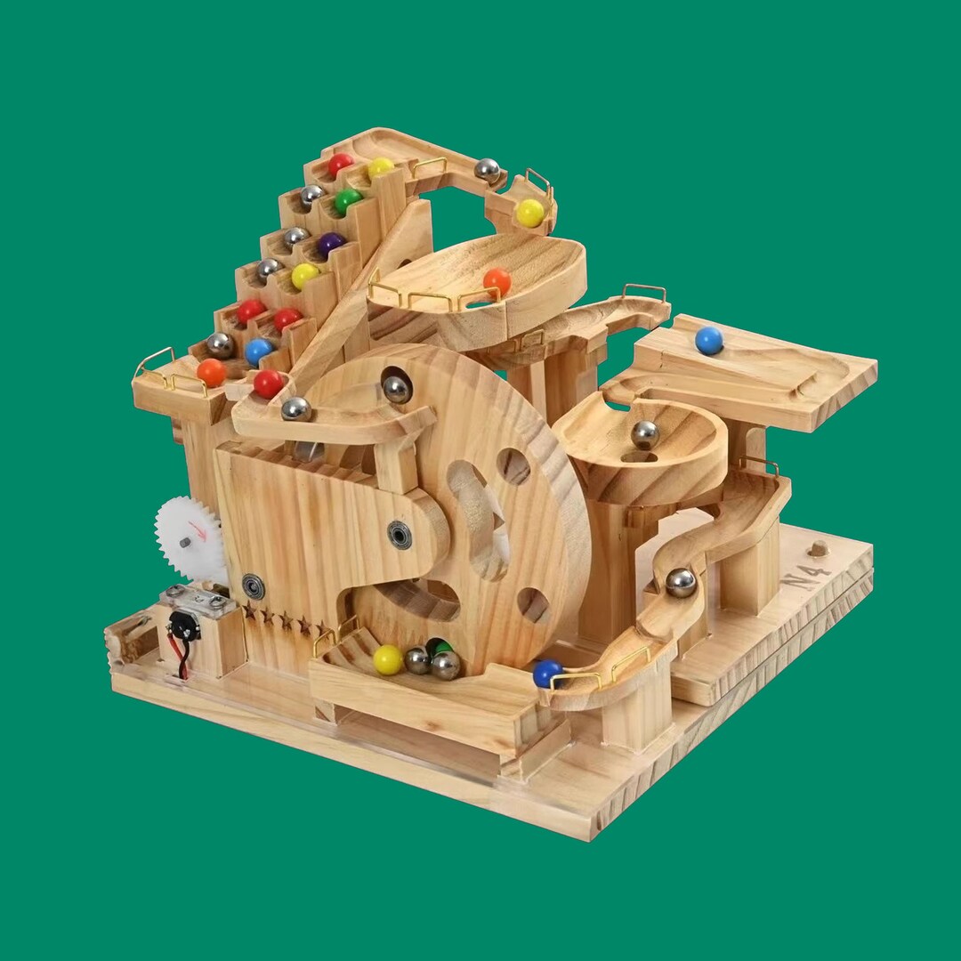 Wooden Marble Run Perpetual Motion Toy the Great Parent Child - Etsy