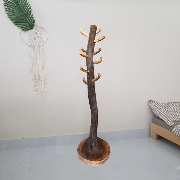 Standing Wood Coat Rack - Etsy