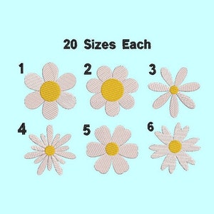 Bundle Daisy Flower Embroidery Design, Daisy Flowers Embroidery Designs ...