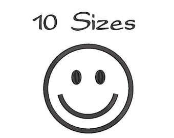 Smiley Face Embroidery and Retro Embroidery in 3 Sizes 2x2 - Etsy