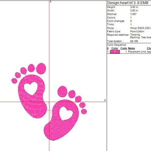 Baby Feet Embroidery Design. Newborn Baby Footprint. Baby Embroidery ...