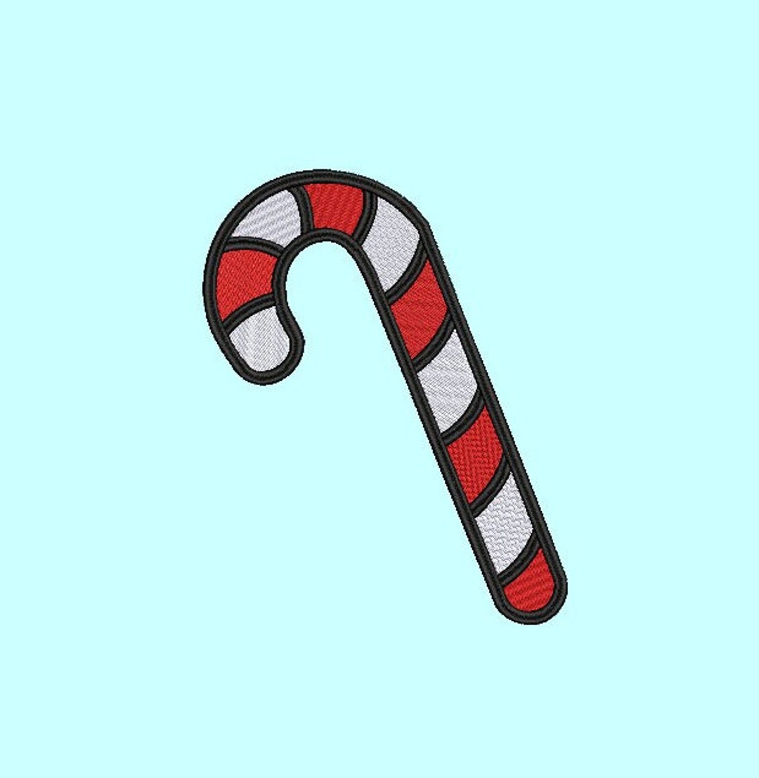 Candy Cane Embroidery Design, Mini Candy Cane Embroidery Design ...