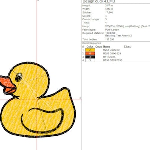 MINI Rubber Duck Embroidery Designs, Duck Embroidery Design, Machine ...