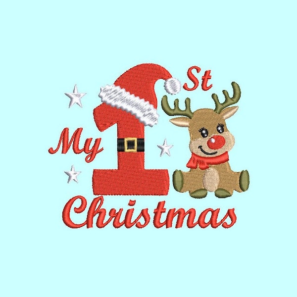 First Christmas Embroidery Design - Etsy