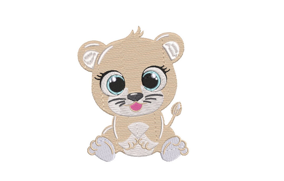 Cute Baby Lion Embroidery Design Lion Embroidery Safari - Etsy