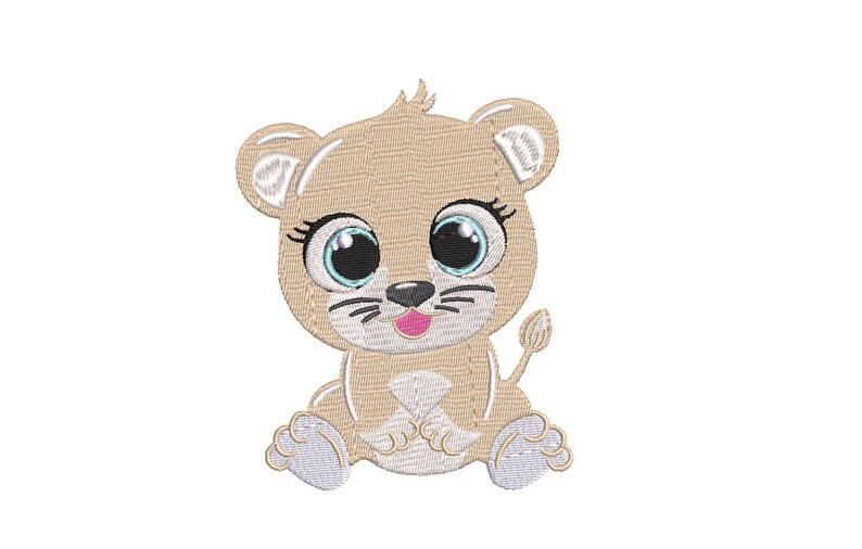 Cute Baby Lion Embroidery Design Lion Embroidery Safari - Etsy