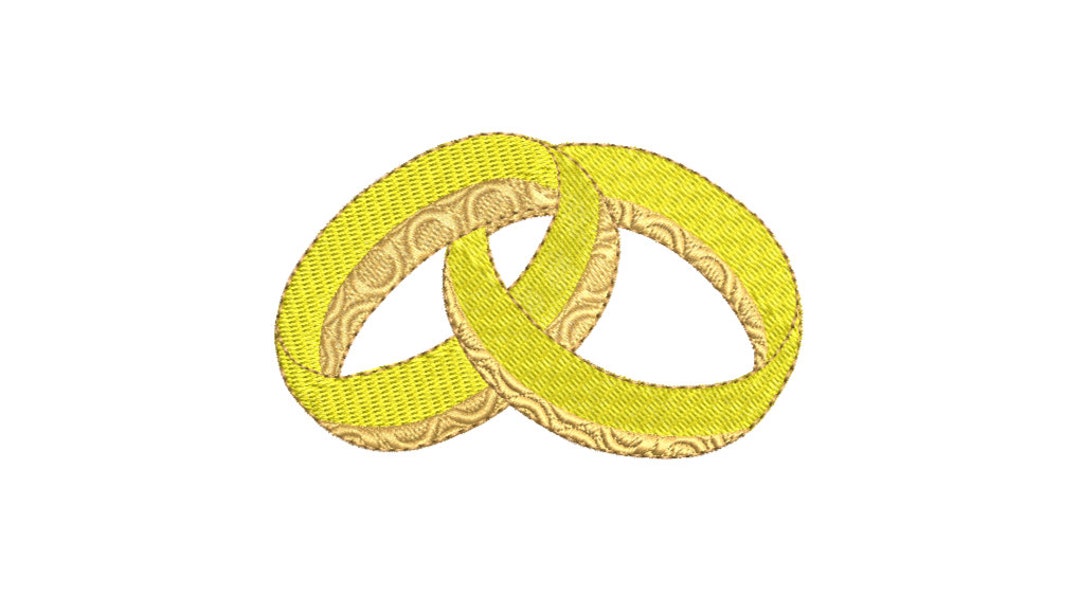 Wedding Ring Embroidery Design, Connected Rings Embroidery Design ...
