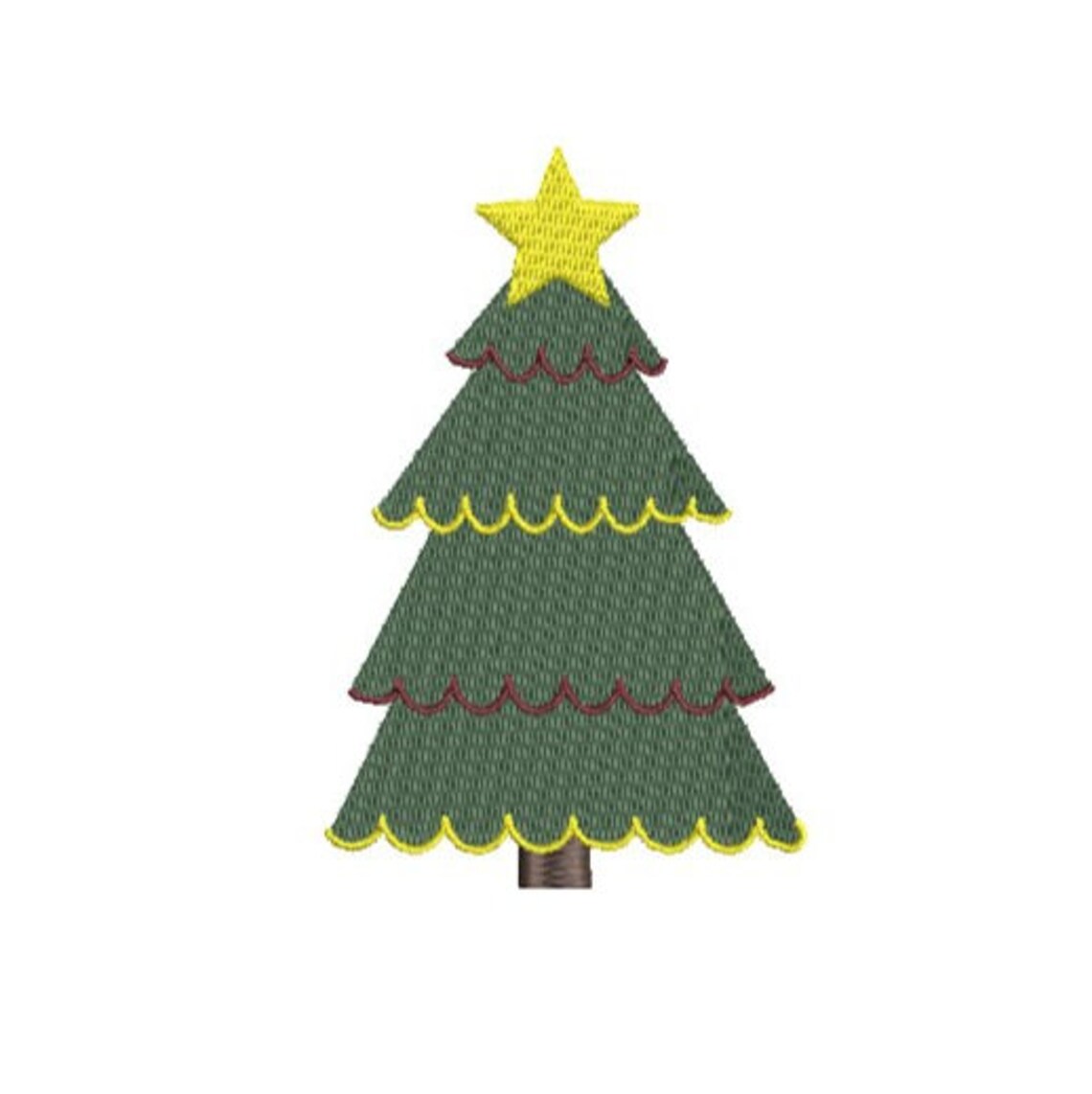 Christmas Trees Machine Embroidery Design, Trendy Christmas Tree ...