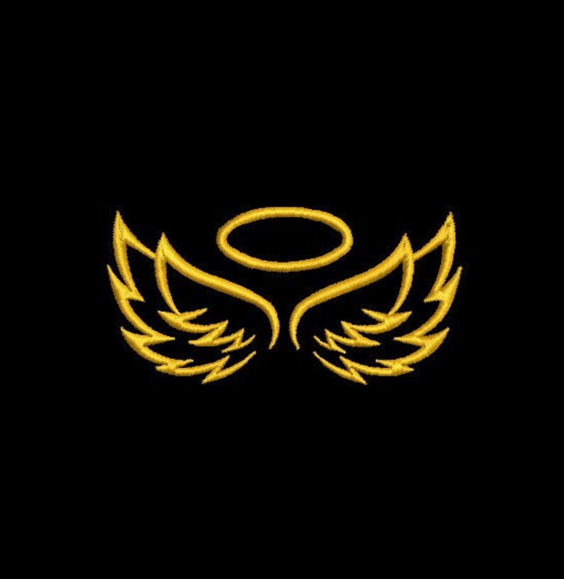 Wings Angel Embroidery Design, Wings Embroidery Designs, Angle ...