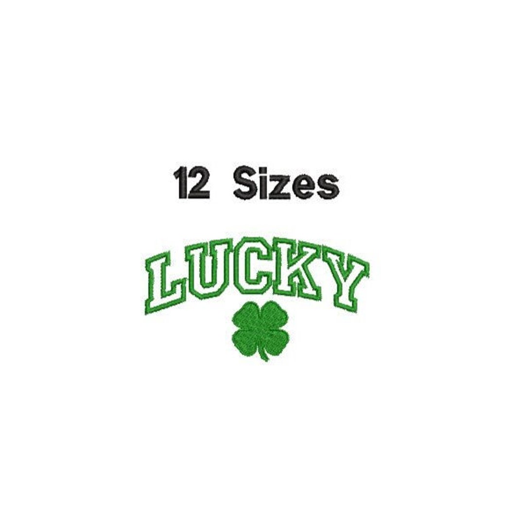 Lucky Embroidery Designs, St Patrick's Day Embroidery Design, Shamrock ...