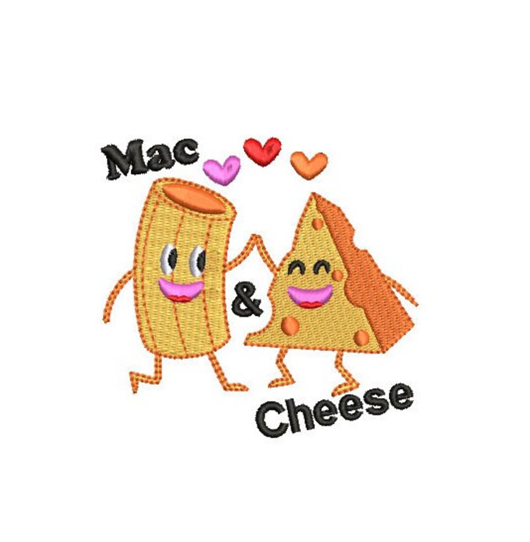Mac and Cheese Embroidery Design, Machine Embroidery Design, 4x4, 5 ...