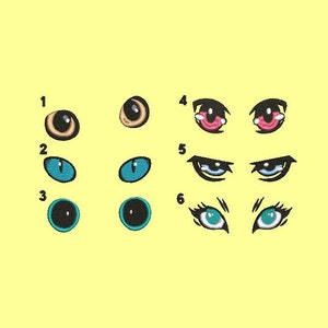 Bundle Eyes Embroidery Design, Plushie Felt Eyes Embroidery Design ...