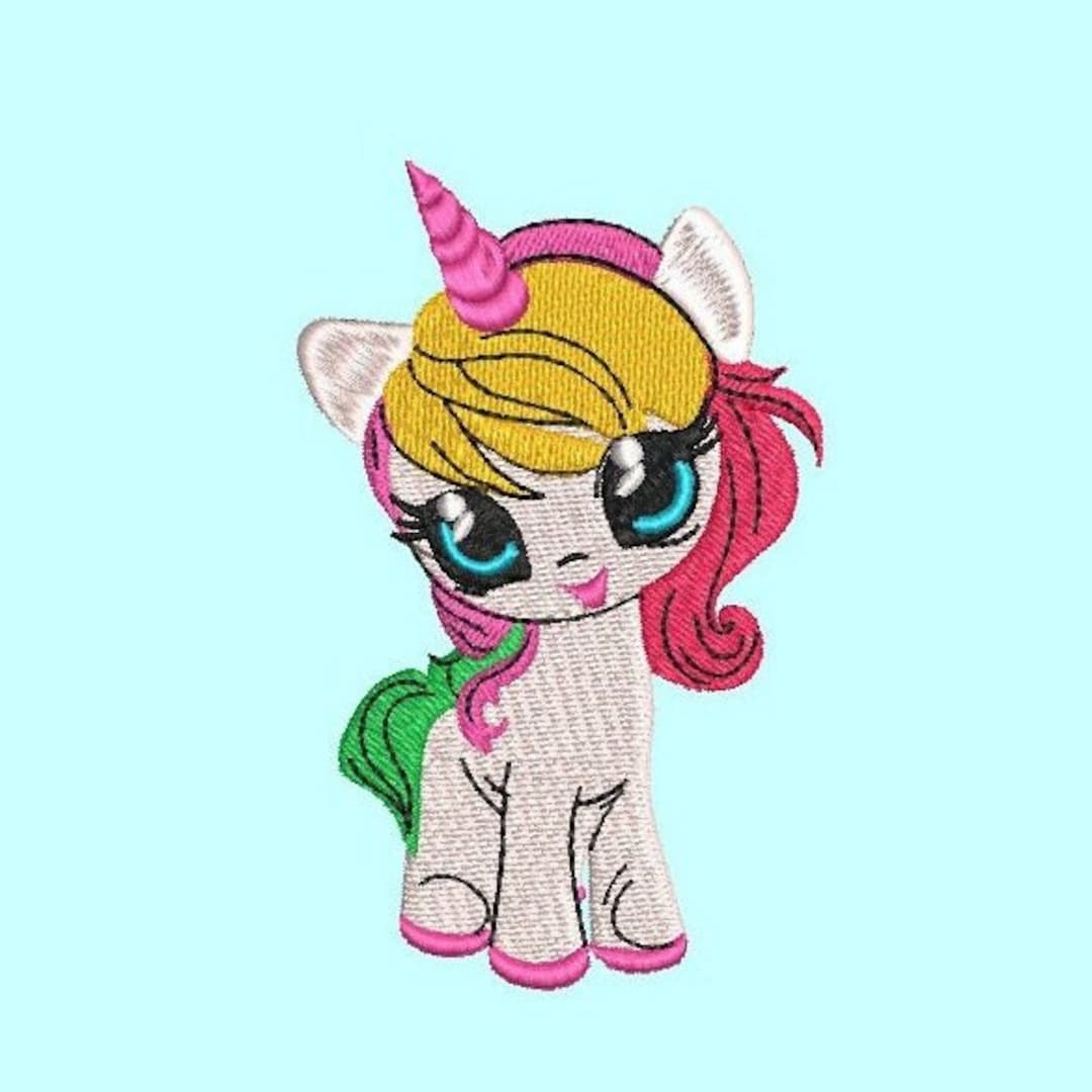 Cute Unicorn Embroidery Design File, Cute Unicorn Embroidery Design ...