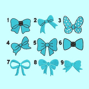 Bow Embroidery Design, Mini Bow Embroidery Design, Machine Embroidery ...