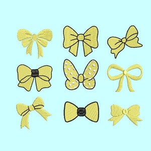 Bow Embroidery Design, Mini Bow Embroidery Design, Machine Embroidery ...