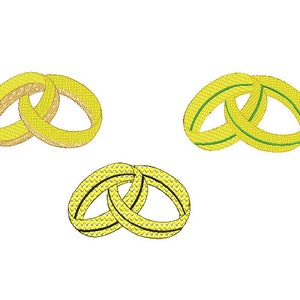 Wedding Ring Embroidery Design, Connected Rings Embroidery Design ...