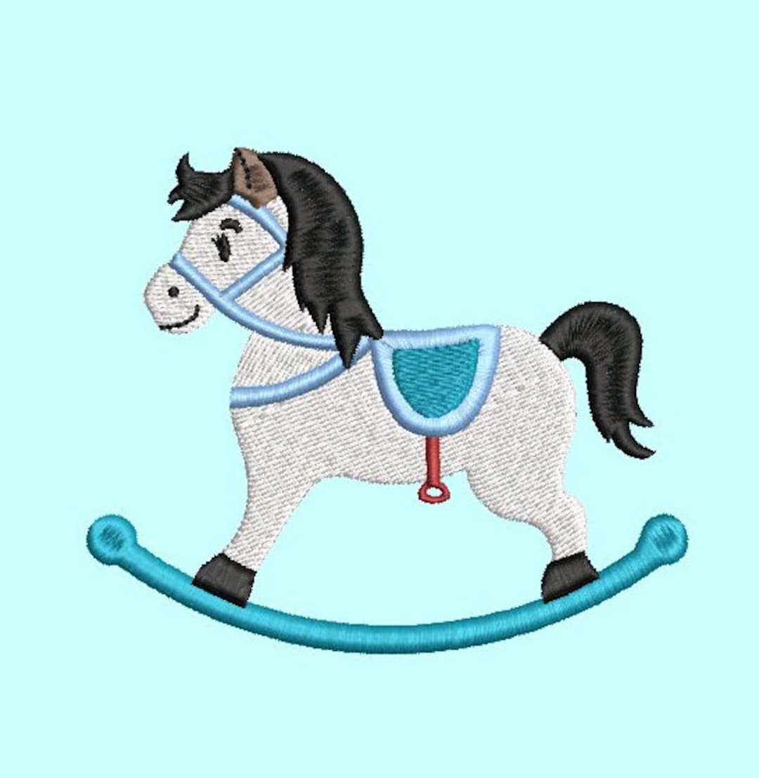 Rocking Horse Embroidery Design, Baby Embroidery Designs, Machine ...