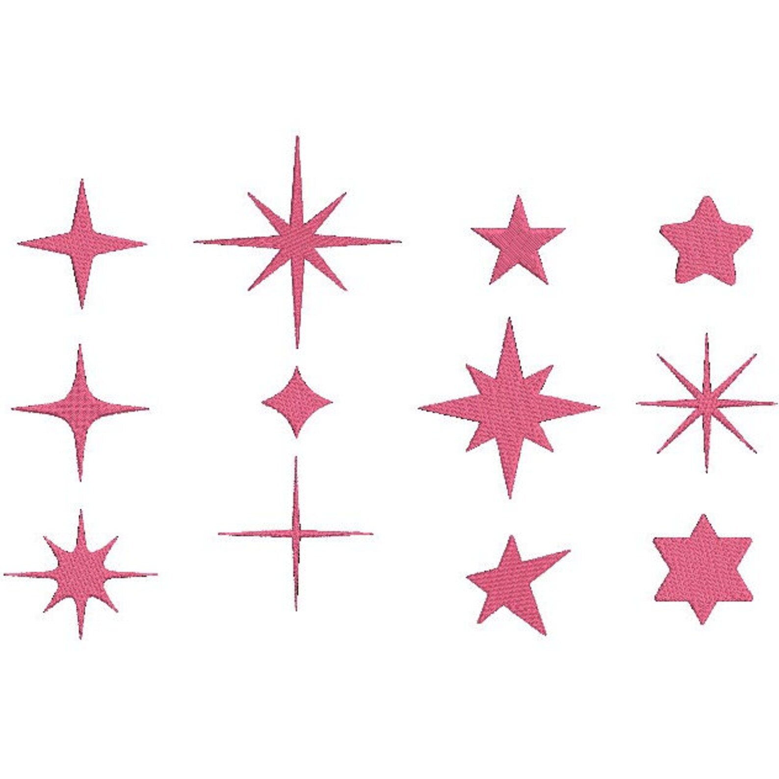 Mini Star Embroidery Design, Mini Star Machine Embroidery Design File ...